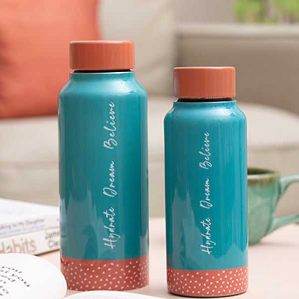 Rejuv Water Bottles Teal Blue – Studio Coppre